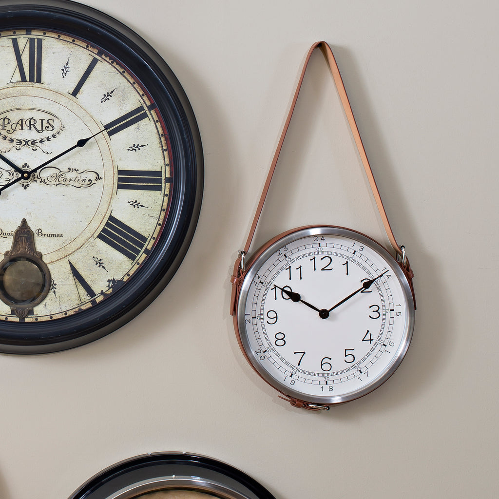 Simple Leather Belt Clock – Nook and Cranny