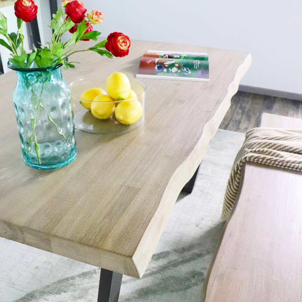 Aspen dining table unites wood and metal tastefully. – Nook and Cranny