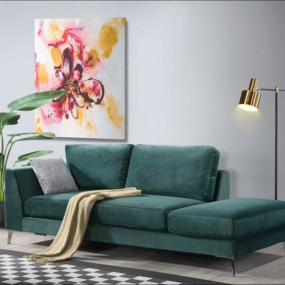 Ken Sofa in luxurious green velvet – Nook and Cranny